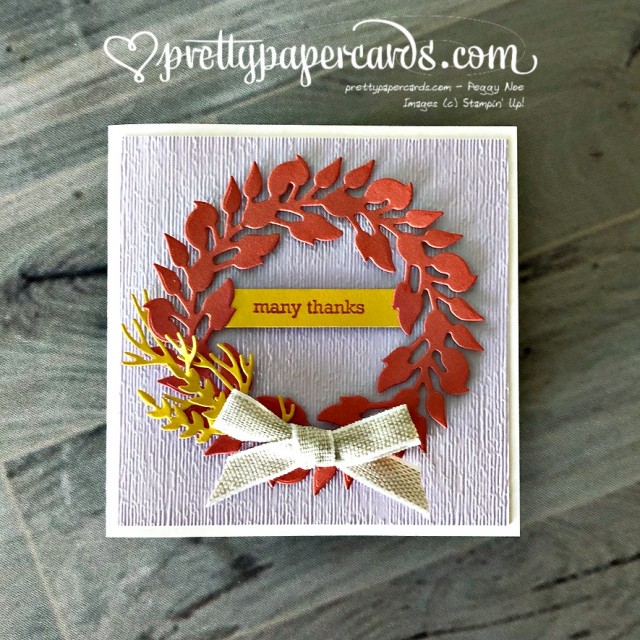 Fall Wreath Thank You Card! - Pretty Paper Cards