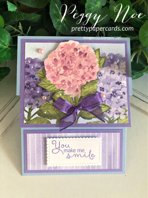 Hydrangea Fold-Over Card! - Pretty Paper Cards