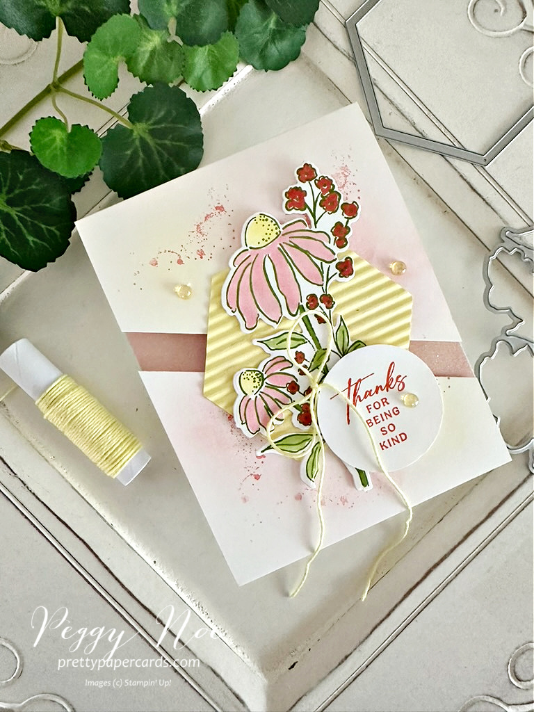 Mixed Florals Diagonal Cut Card! - Pretty Paper Cards
