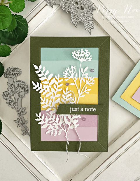 Two-Tone Beautiful Motifs Note! - Pretty Paper Cards
