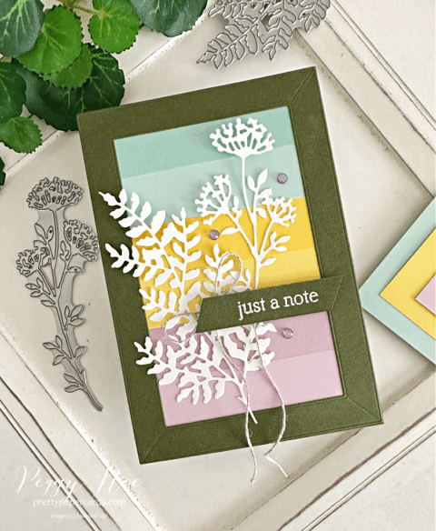 Two-Tone Beautiful Motifs Note! - Pretty Paper Cards