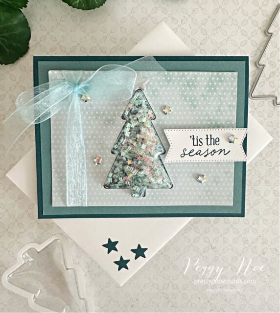 Pine Tree Trimmings Shaker Card! - Pretty Paper Cards