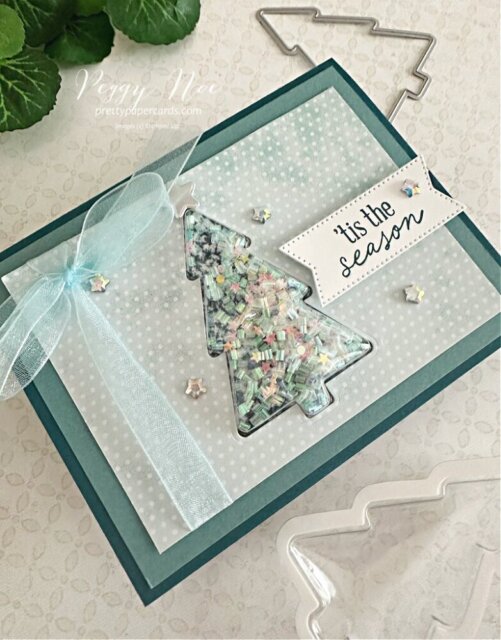 Pine Tree Trimmings Shaker Card! - Pretty Paper Cards